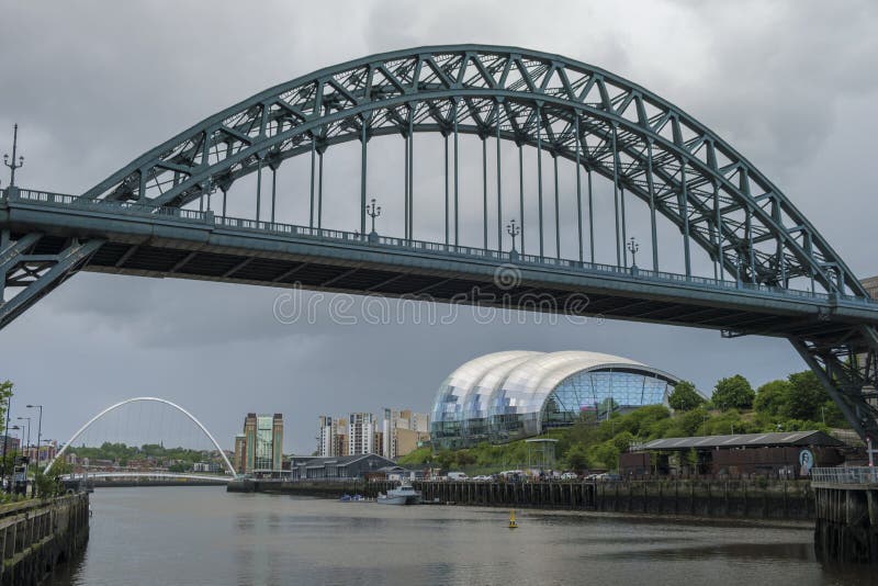 Tyne Bridge and Sage Centre in Newcastle Editorial Image - Image of ...