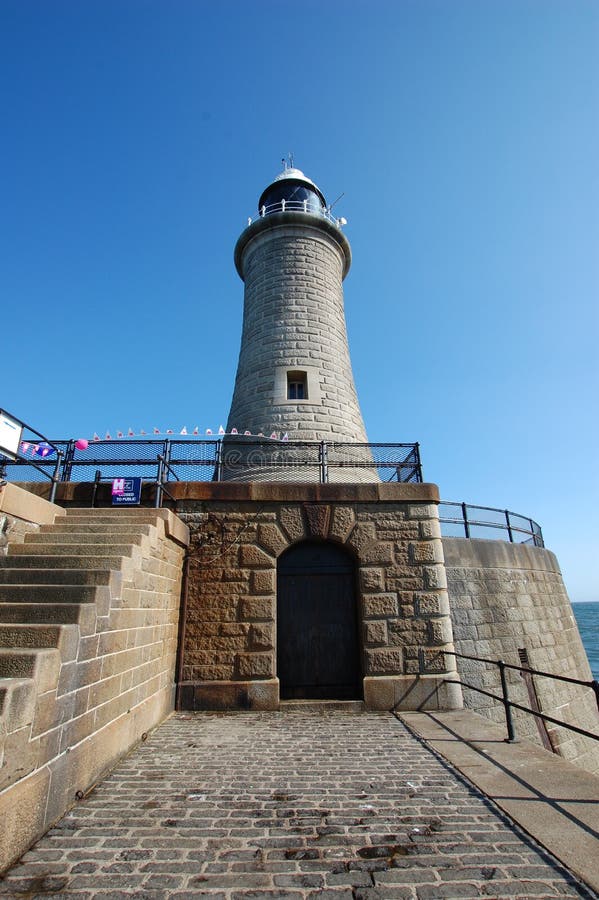 Tynemouth Pier Lighthouse View Stock Image - Image of spiral, corridor ...