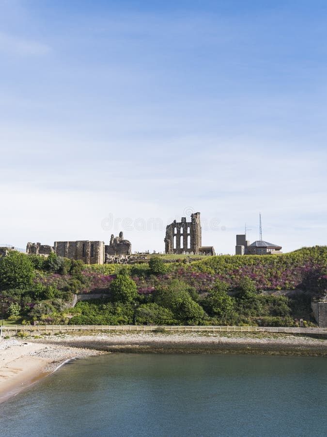 Tynemouth Priory and Castle with Coast Guard Station. U Stock Image ...