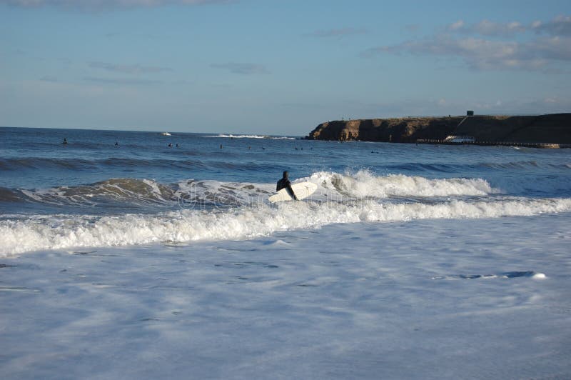 Tynemouth surf stock image. Image of beach, waves, blue - 38438719