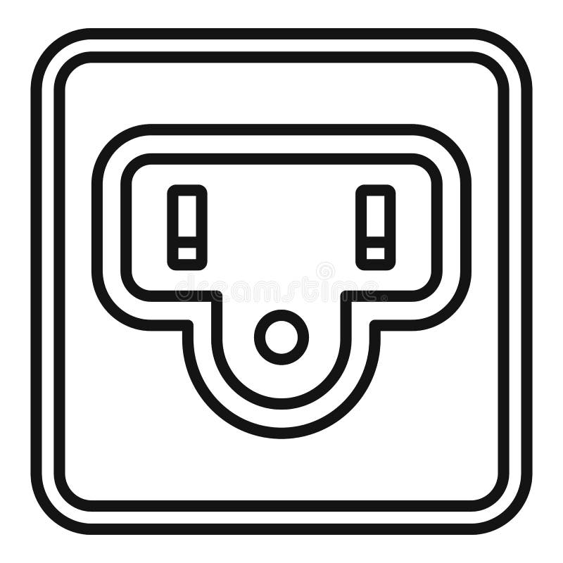 Usb Power Socket Icon, Simple Style Stock Vector - Illustration of ...