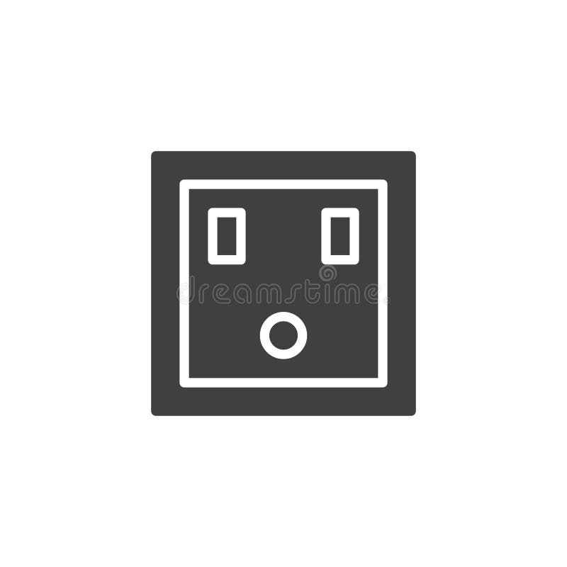 Type B Power Socket Vector Icon Stock Vector - Illustration of ...