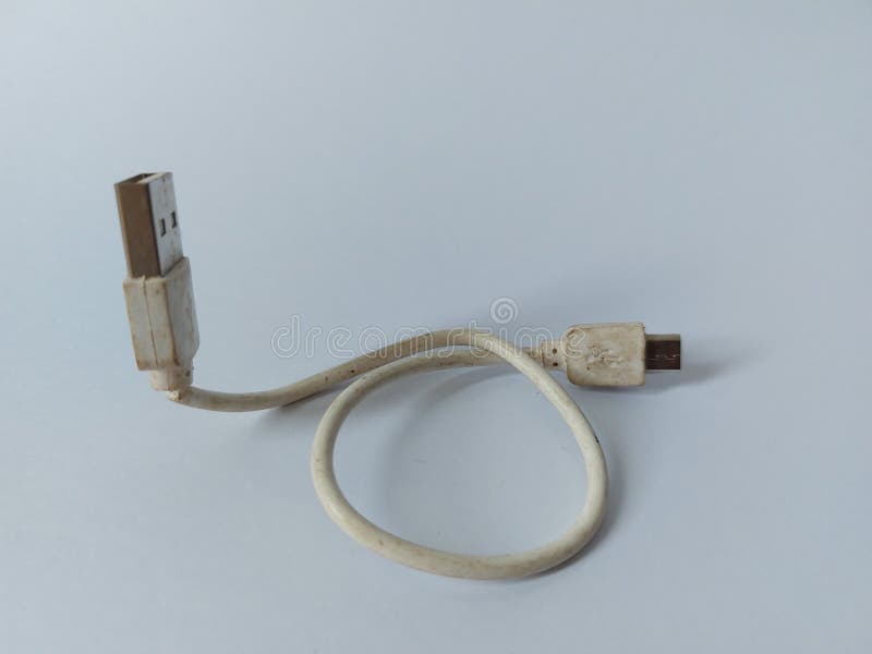 Type B Usb Connecting Cable, Plain Background Stock Photo - Image of ...