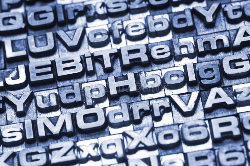 Type Background Vertical stock image. Image of lead, vintage - 5529215