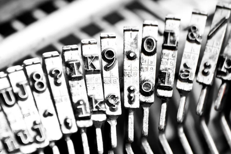 Type Bars of Typewriter with Some Type Bars Unfocused Stock Photo ...