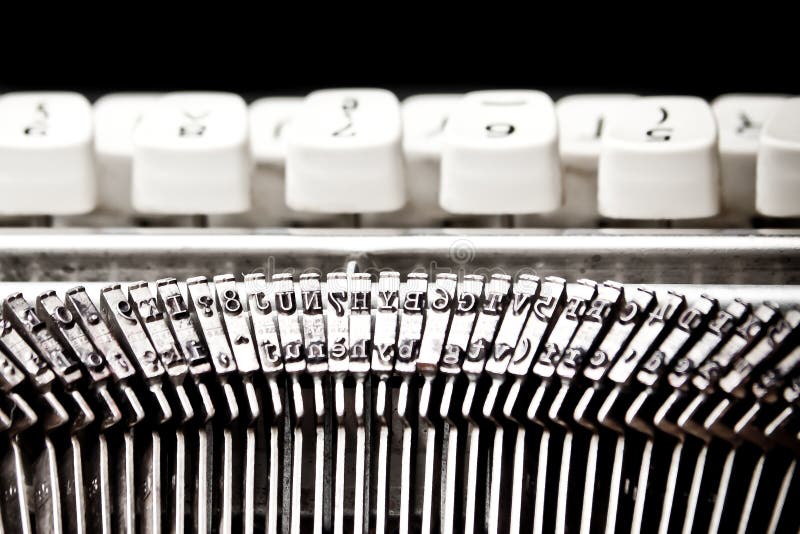 Type Bars of Typewriter with Some Type Bars Unfocused Stock Photo ...
