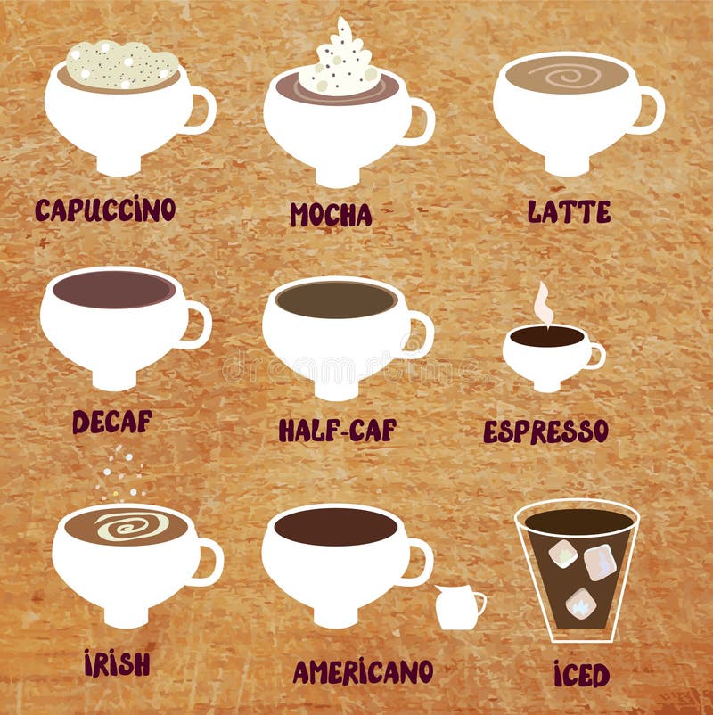 Set of Coffee Menu in Vintage Style with Chalkboard Stock Vector ...