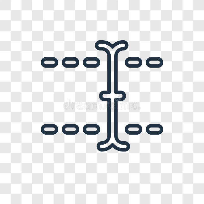 Type Concept Vector Linear Icon Isolated on Transparent Background ...