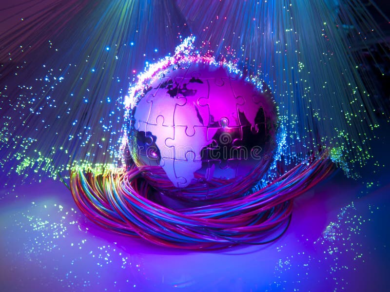 Style De Technologie Sur Le Fond Optique De Fibre Photo stock - Image ...