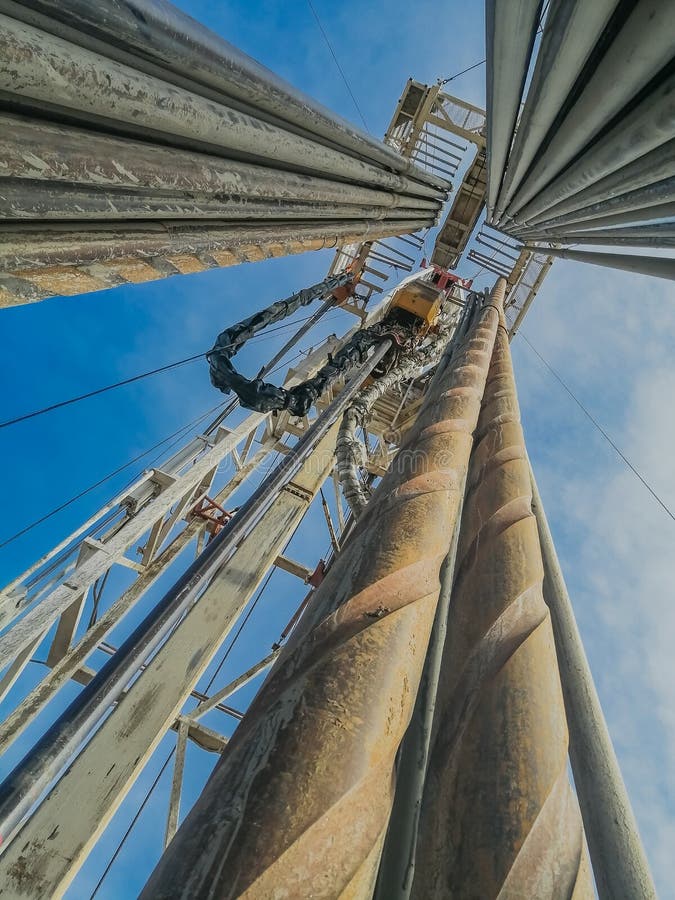 Type Derrick Inside from Bottom To Top Stock Photo - Image of drill ...
