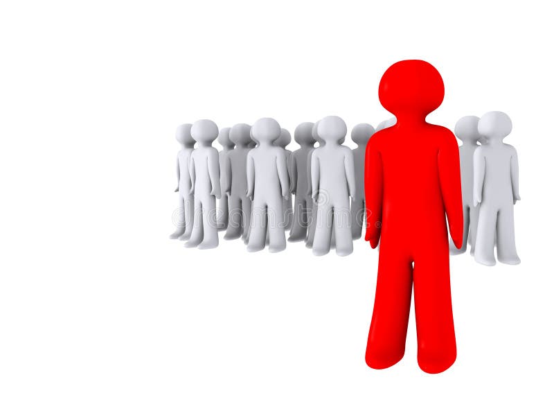 Type du rouge 3D illustration stock. Illustration du personne - 5222573