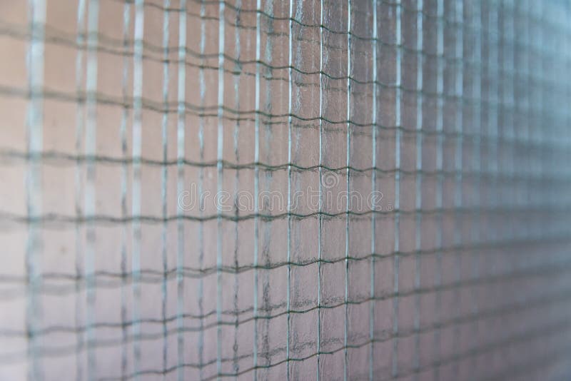 Type of Glass. Metal Mesh in the Glass Stock Photo - Image of brown ...