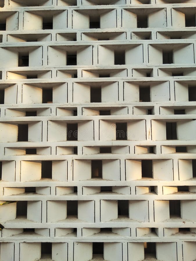 This Type of Hollow Brick is Arranged To Form a Beautiful Pattern Stock ...