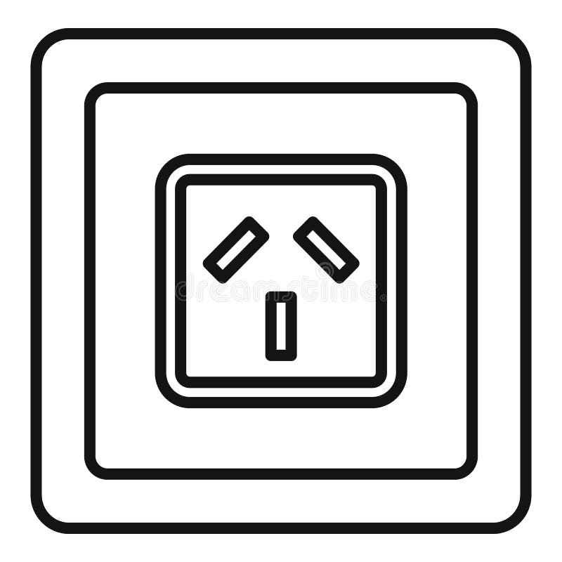 Usb Power Socket Icon, Simple Style Stock Vector - Illustration of ...