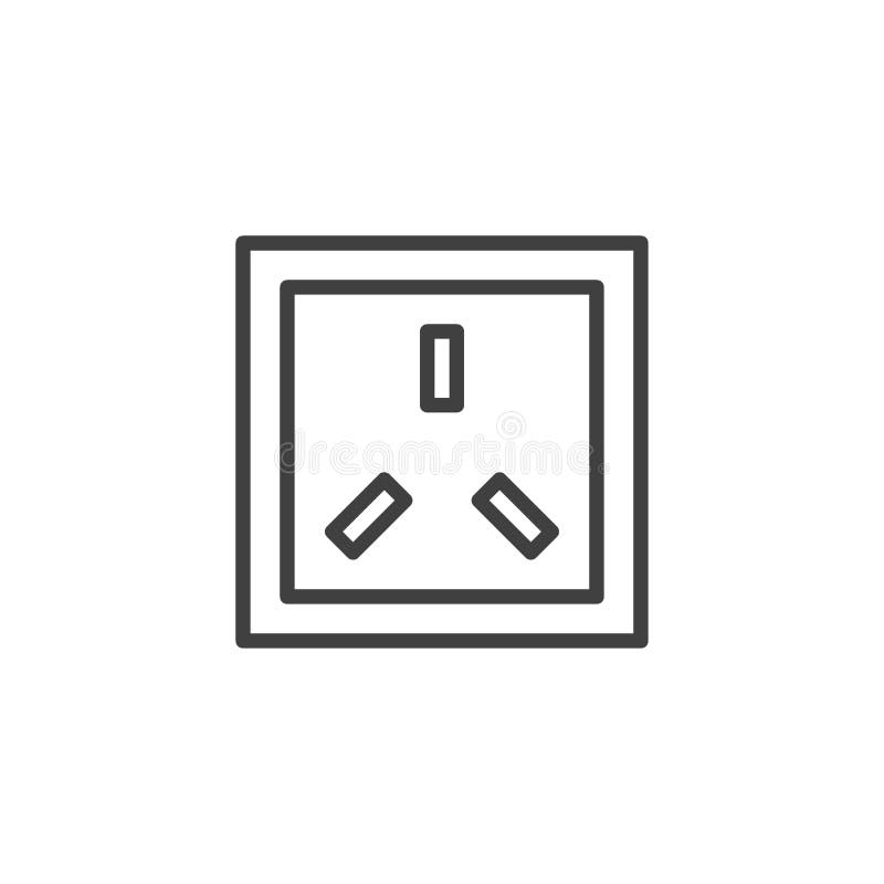 Power Socket Filled Outline Icon Stock Vector - Illustration of ...