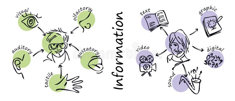 Type of Information. Vector . Visual, Tactile, Olfactory, Auditory ... Type of Information. Vector . Visual, Tactile, Olfactory, Auditory ...