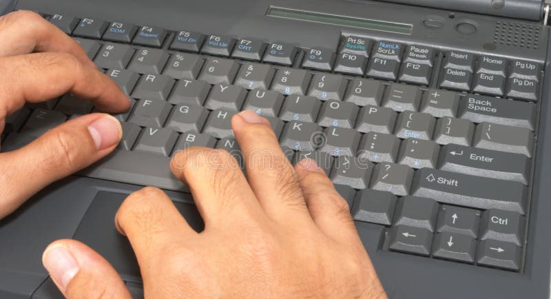 Type on Laptop Computer #2 stock photo. Image of data, isolated - 684730