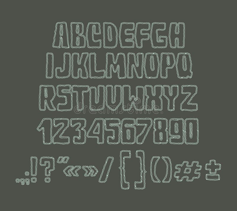 Hand Drawing Handmade Vintage Alphabet Handwriting Stock Vector ...