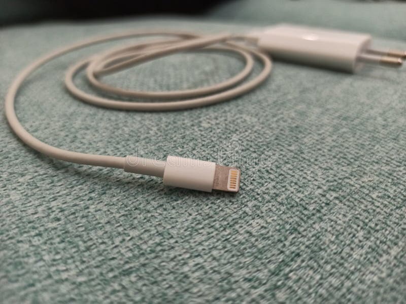 Type Lightning Mobile Charger IPhone Stock Image - Image of mobile ...