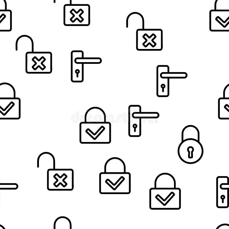 Type Locks Seamless Pattern Vector Stock Vector - Illustration of ...