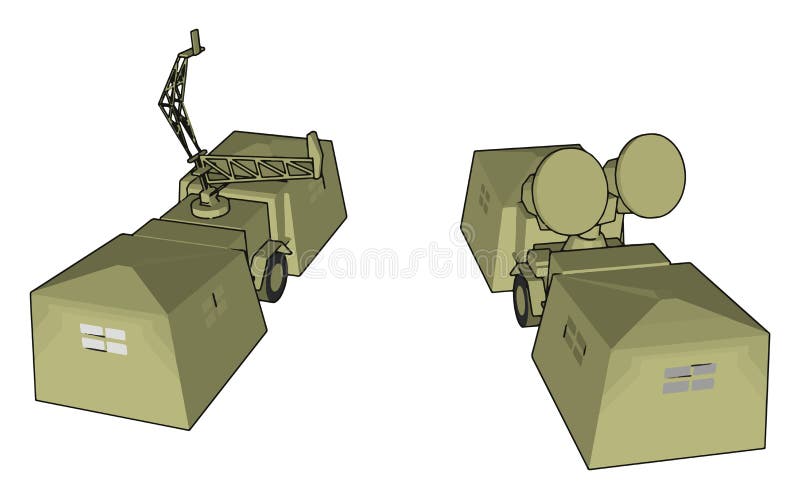 Military Radar Sketch Vector or Color Illustration Stock Vector ...