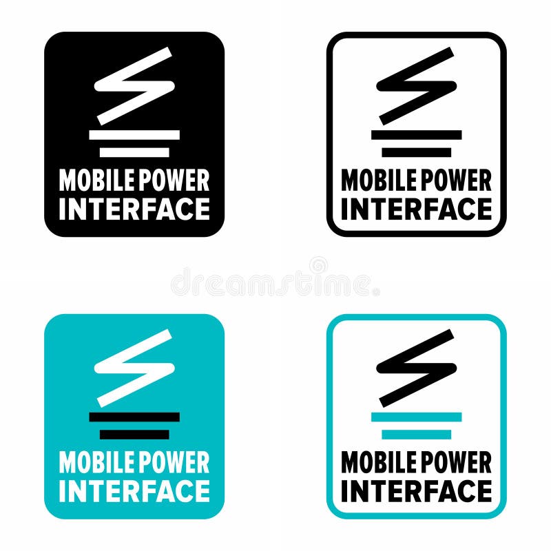 Type of `mobile Power Interface` Compounds Information Sign Stock ...