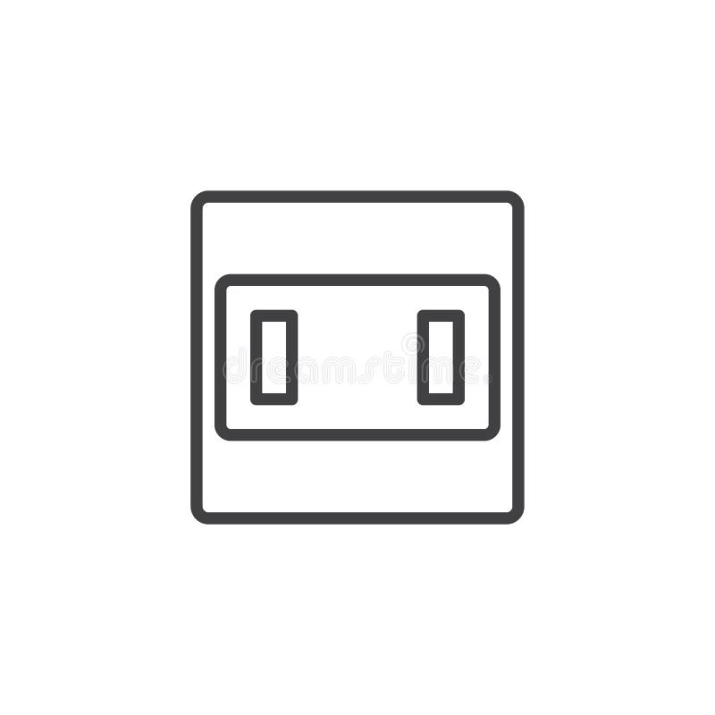 TV socket outline icon stock vector. Illustration of perfect - 135501381