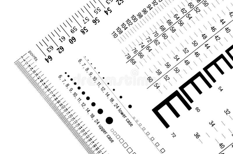 Type Size Gauges and Rulers Stock Photo - Image of print, case: 66865590