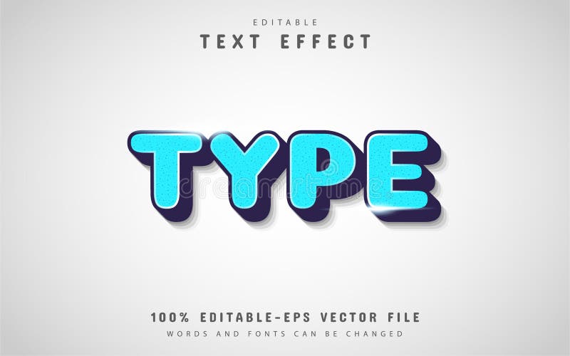Type Text - 3d Blue Gradient Text Effect Stock Vector - Illustration of ...