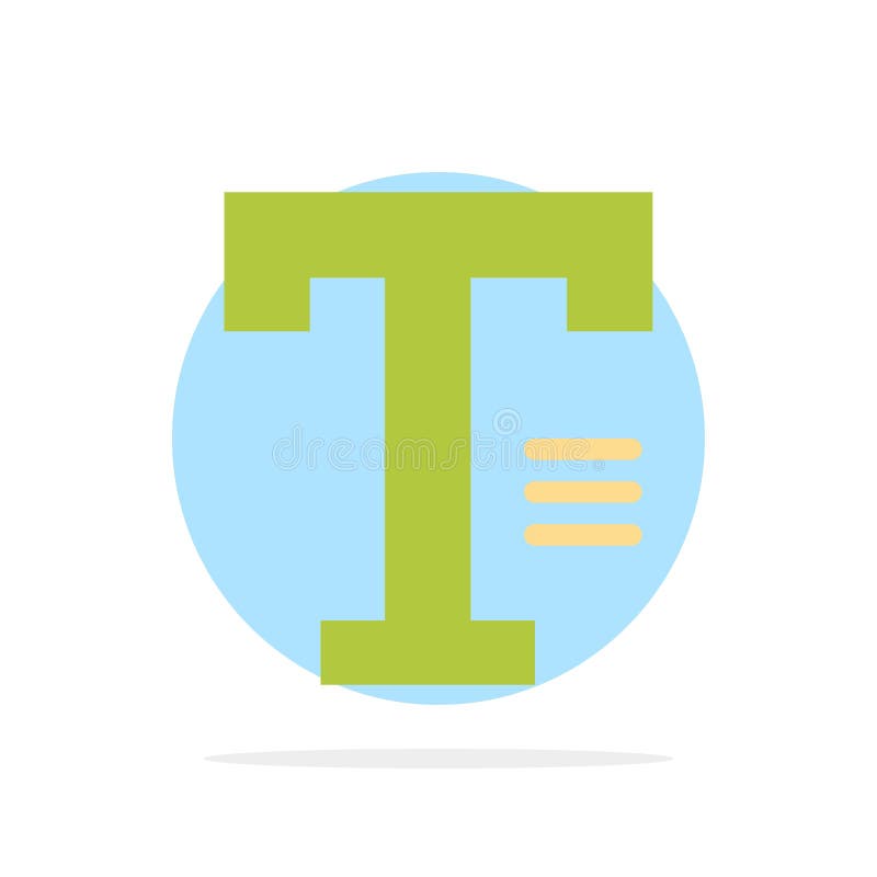 Type, Text, Write, Word Abstract Circle Background Flat Color Icon ...