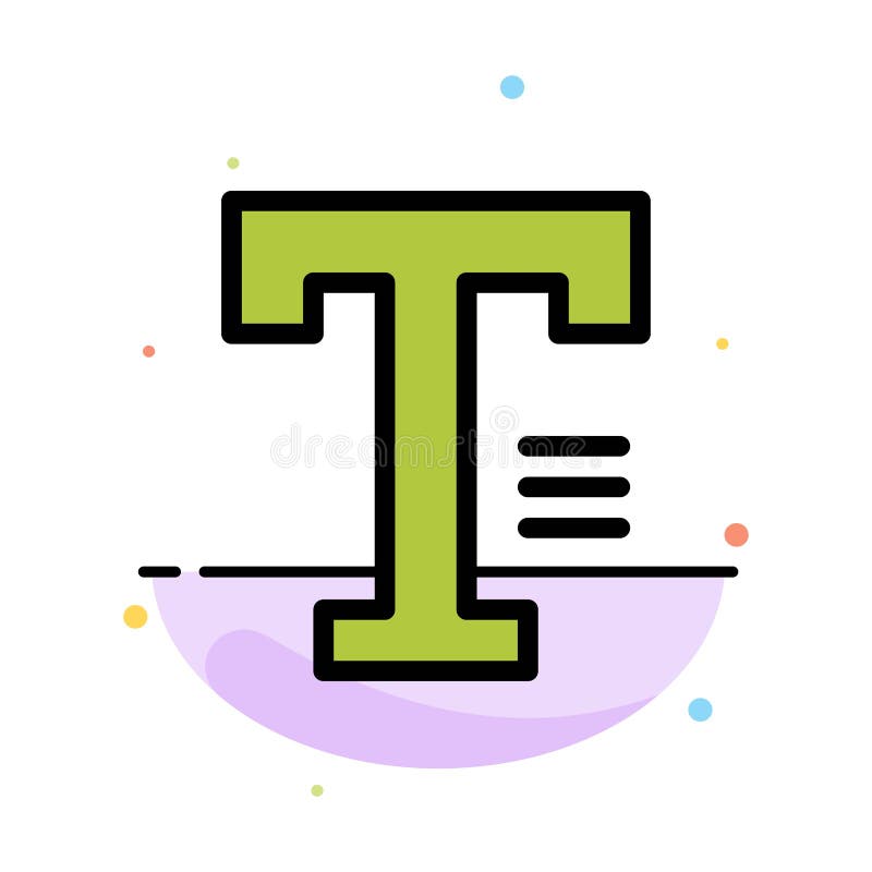 Type, Text, Write, Word Abstract Flat Color Icon Template Stock Vector ...