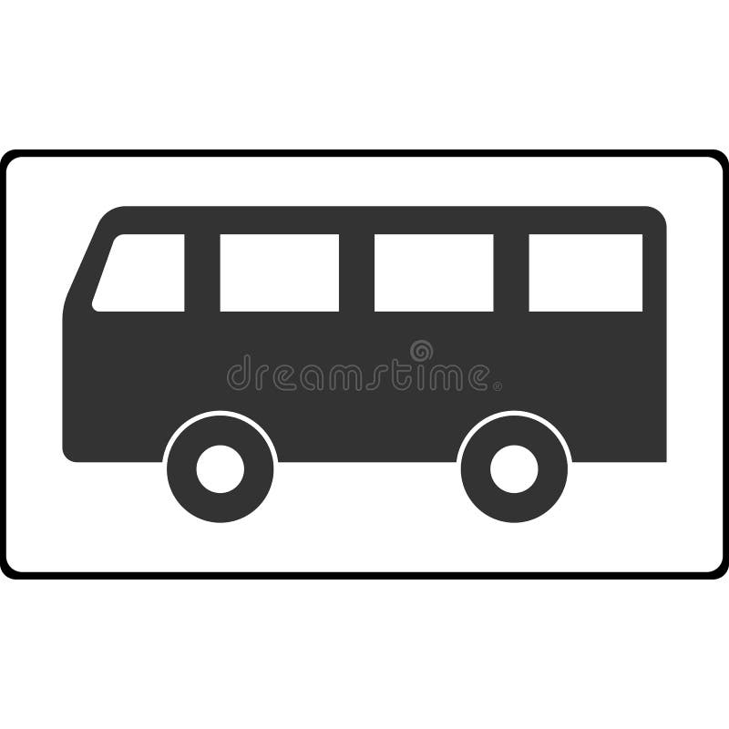 Type of Vehicle. Bus Sign. Road Sign. Vector Image. Stock Vector ...