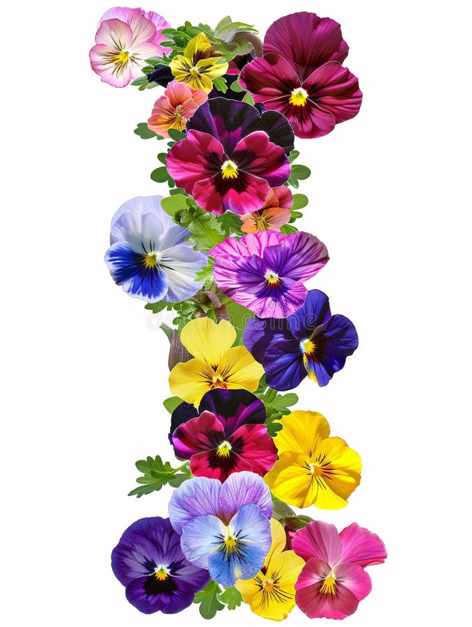 Typeface Made Out of Colored Spring Flowers the Letter I Stock ...