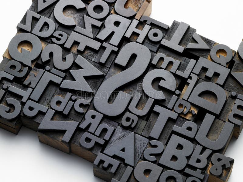 Typeset Letters and Numbers Stock Image - Image of office, font: 20998097