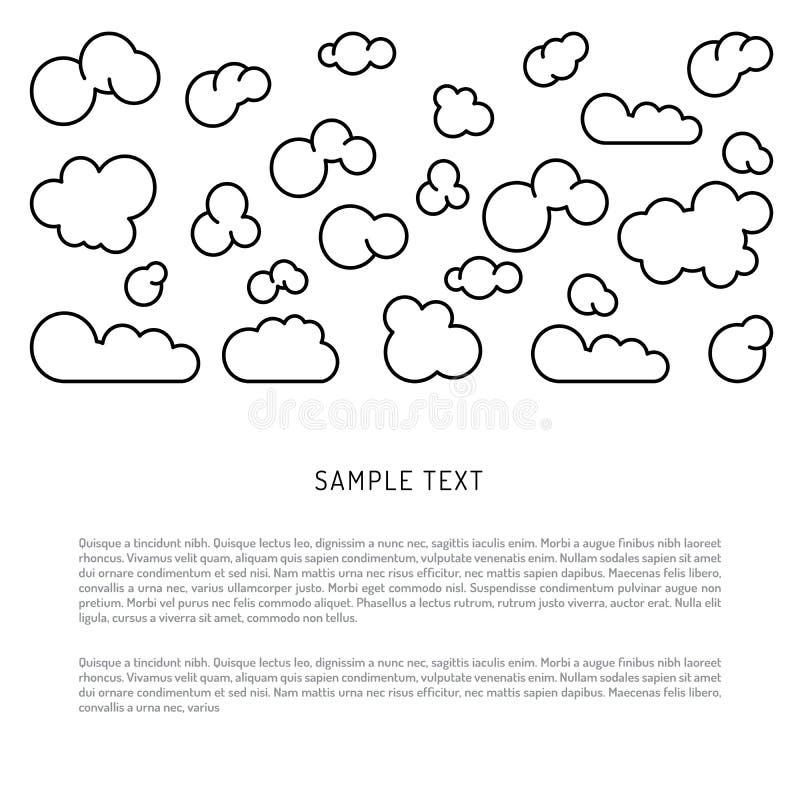 Typer av moln atmosfären vektor illustrationer. Illustration av stratus ...