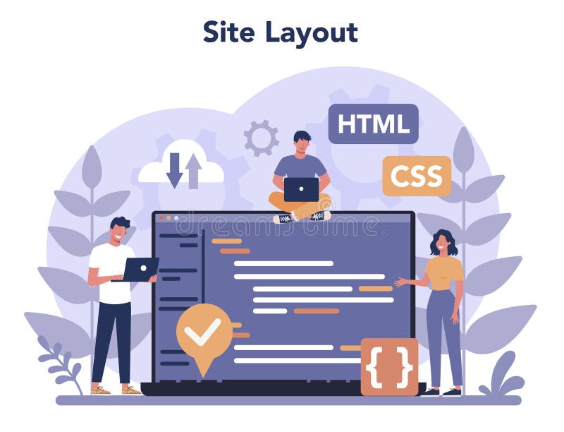 Typersetter Concept Website Constructing Stock Vector Illustration Of Computer Development