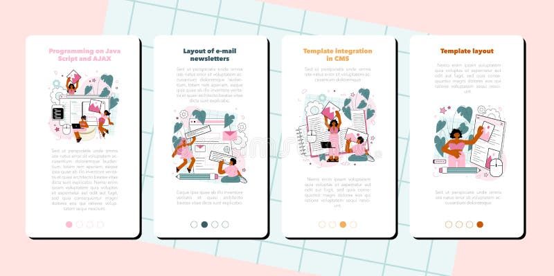 Typersetter Mobile Application Banner Set. Website Constructing Stock Vector - Illustration of ...