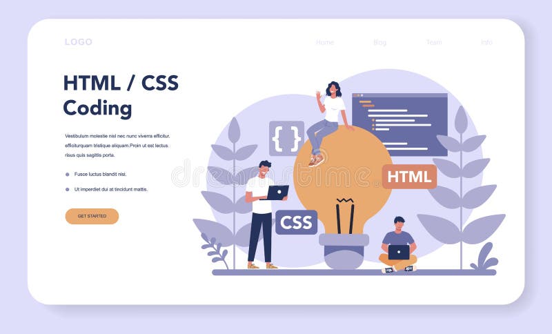 Typersetter Web Banner or Landing Page. Website Constructing Stock ...