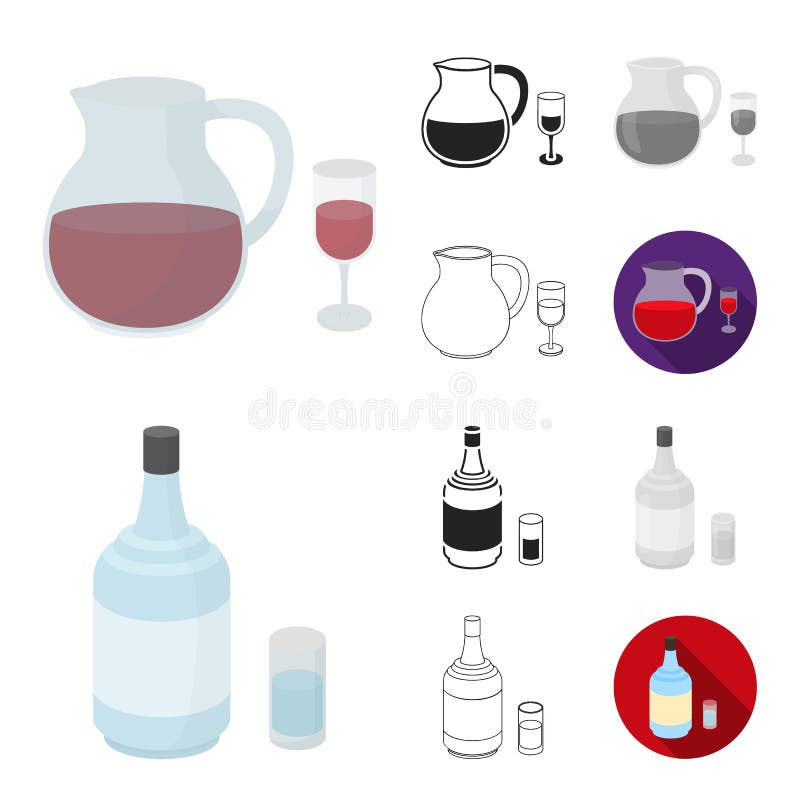 Types of Alcohol Cartoon,black,flat,monochrome,outline Icons in Set ... Types of Alcohol Cartoon,black,flat,monochrome,outline Icons in Set ...