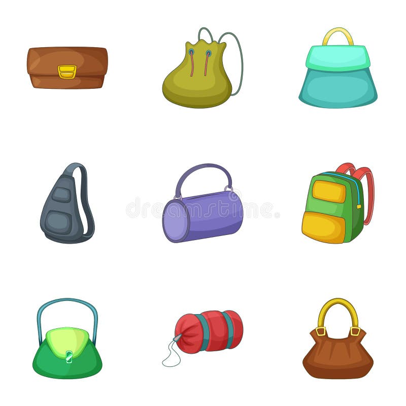 School Bags Icon Green Vector Stock Vector - Illustration of ...