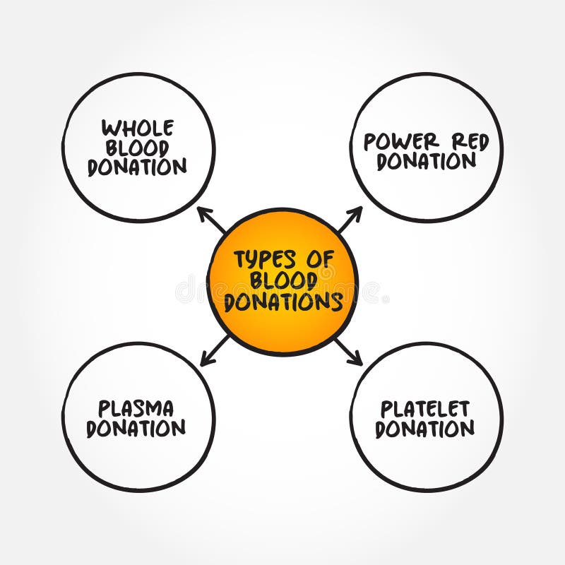 Types of Blood Donations Mind Map Text Concept for Presentations and ...