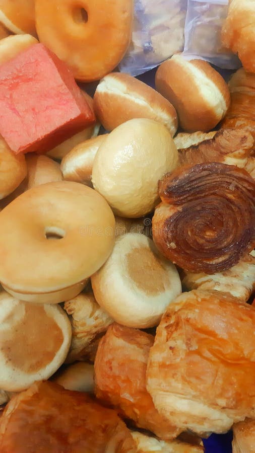 Types of Bread with Various Shapes and Colors Stock Image - Image of ...