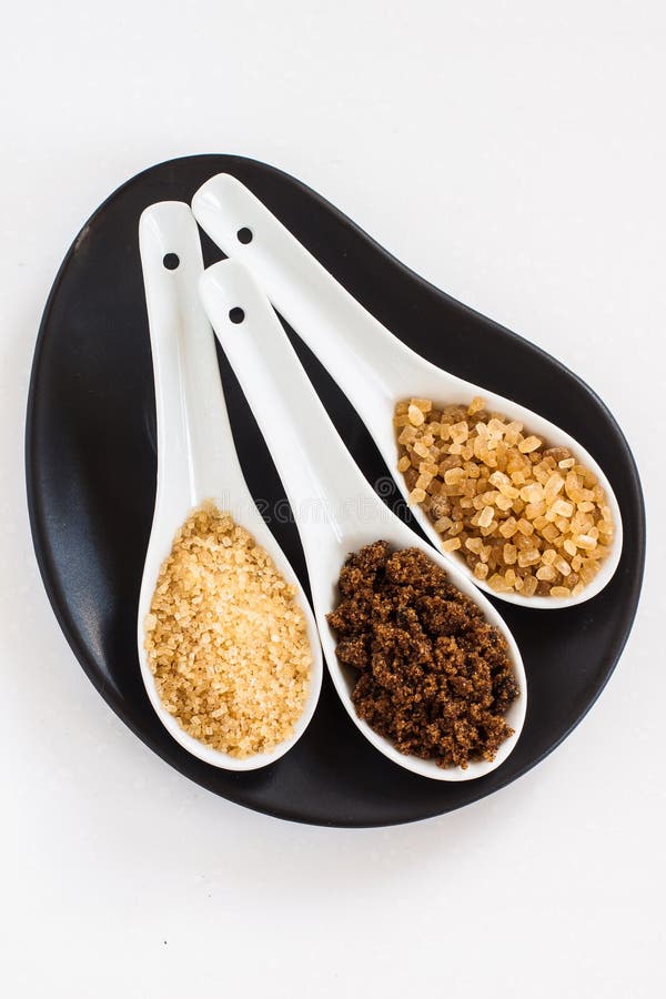 Types of brown cane sugar stock image. Image of ingredient - 40645971