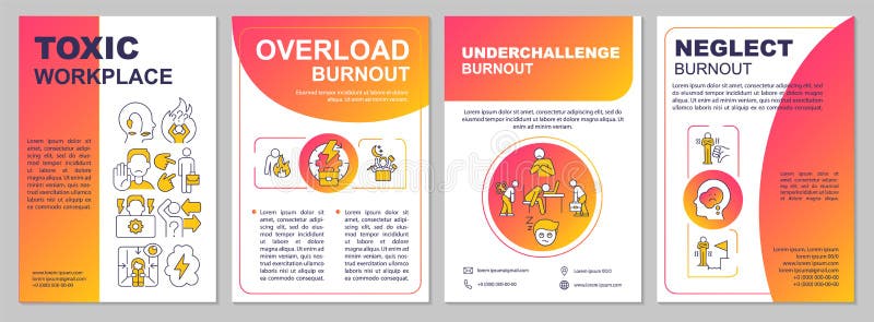 Types of Burnout Flat Color Vector Infographic Template Stock Vector ...