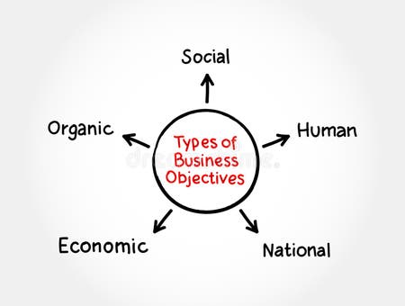 Types of Business Objectives Mind Map Process, Business Concept for ...