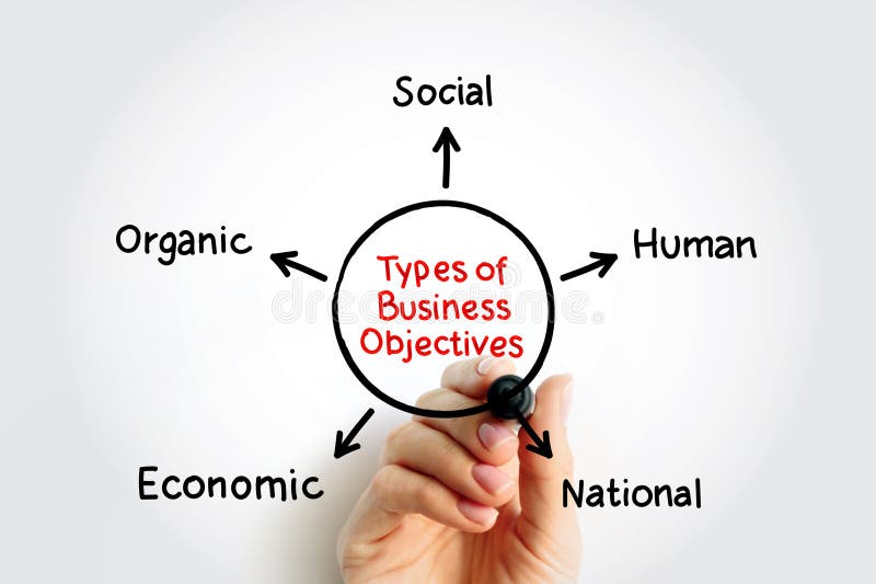 Types of Business Objectives Mind Map Process, Business Concept for ...