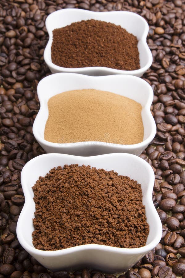 Types of Coffee: Grounds, Instant, Powder, Coffee Beans Stock Photo ...