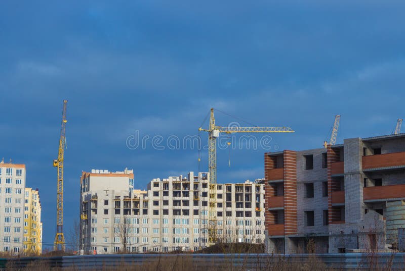 Types of Construction of City Buildings Stock Image - Image of ...