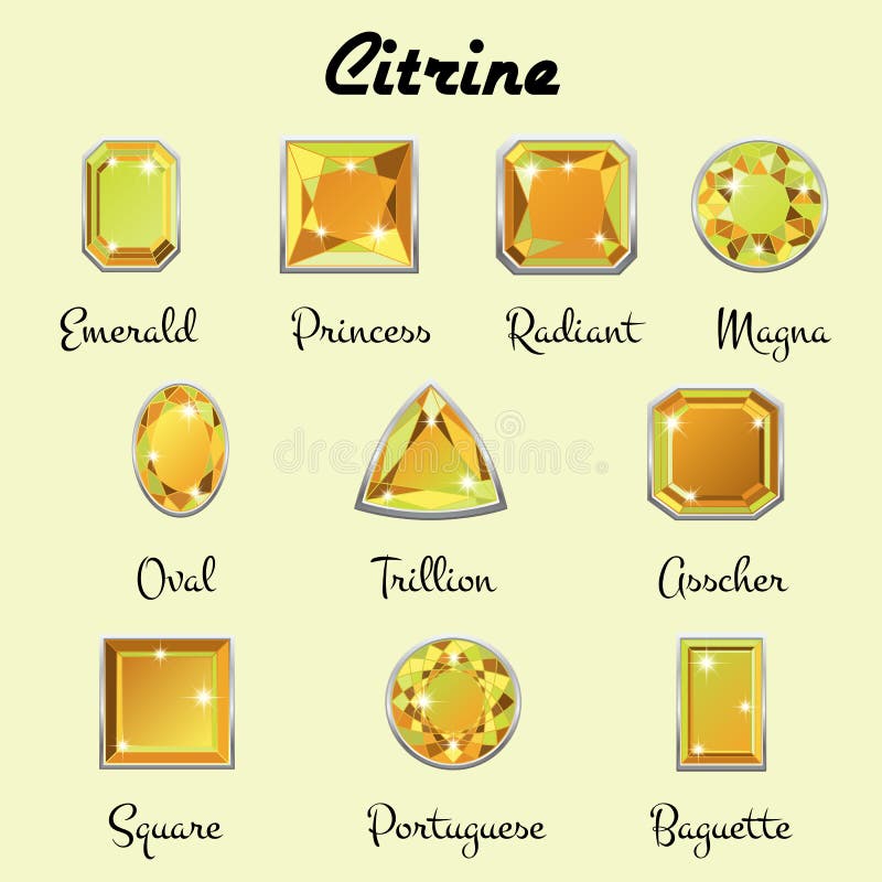 Citrine Vector Stock Illustrations – 439 Citrine Vector Stock ...