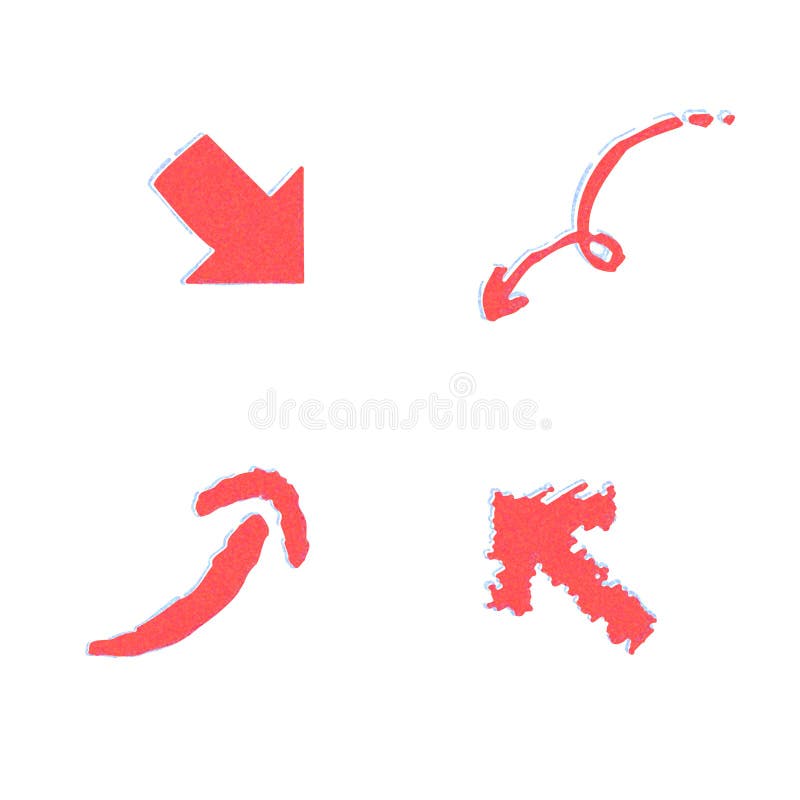 Les Types D'icônes De Flèches Ont Placé, Style Plat Illustration Stock ...